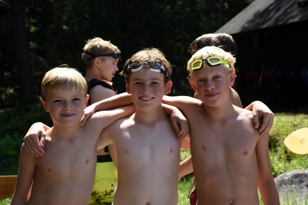 Swimming Best Buddies at Camp Mowglis - Camp Mowglis